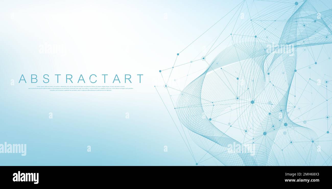 Technology Abstract Lines And Dots Connection Background Connection Digital Data And Big Data