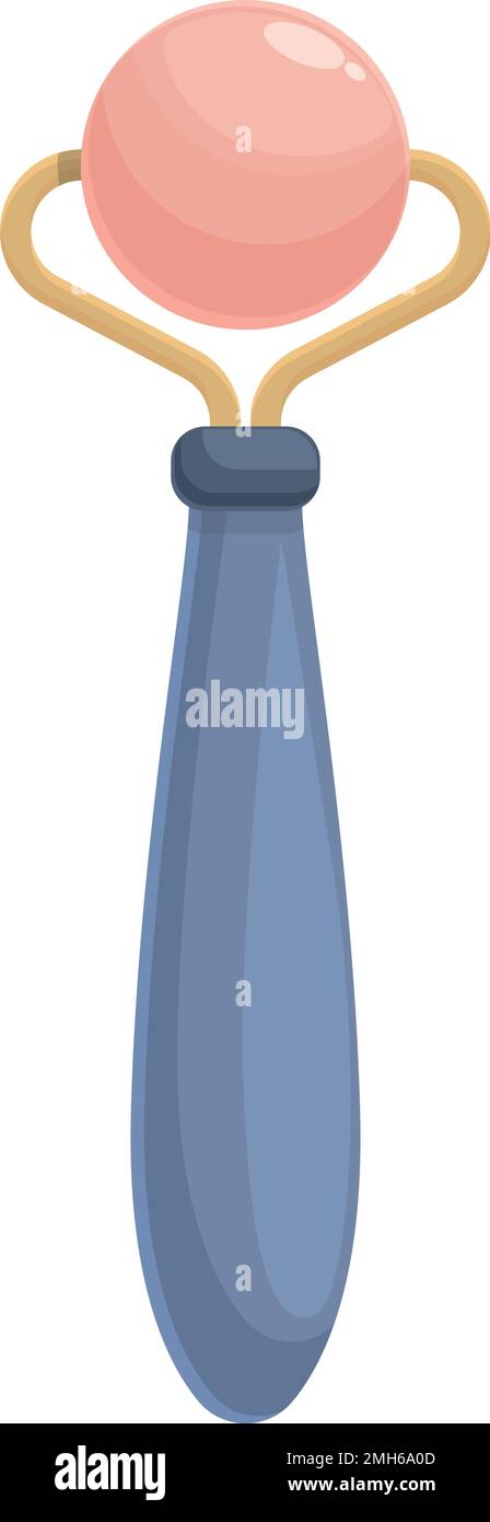 Jade facial roller icon cartoon vector. Face skin. Care tool Stock ...