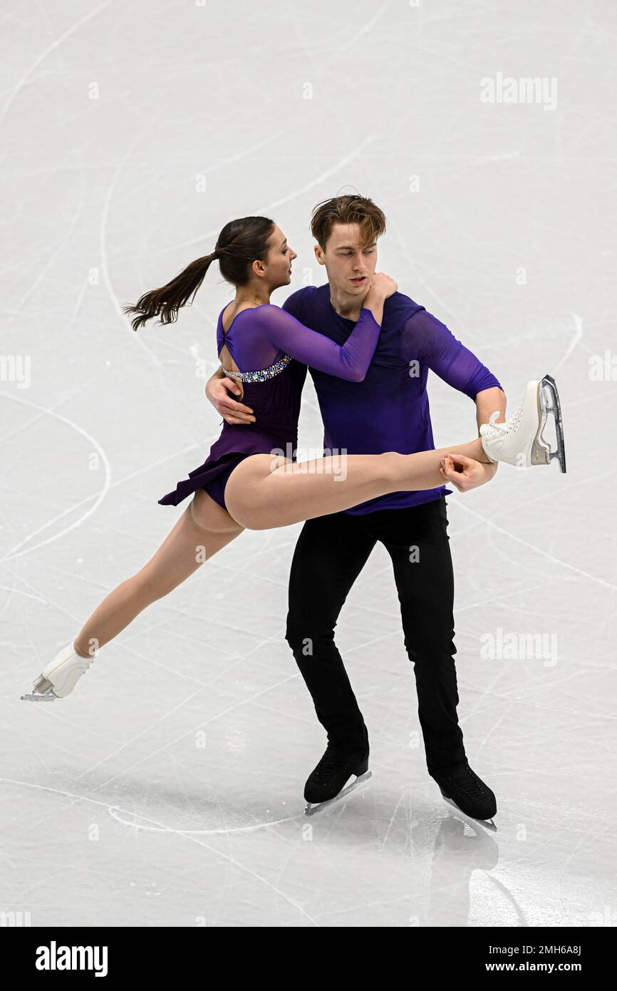 Sophia SCHALLER & Livio MAYR (AUT), during Pairs Free Skating, at the ...