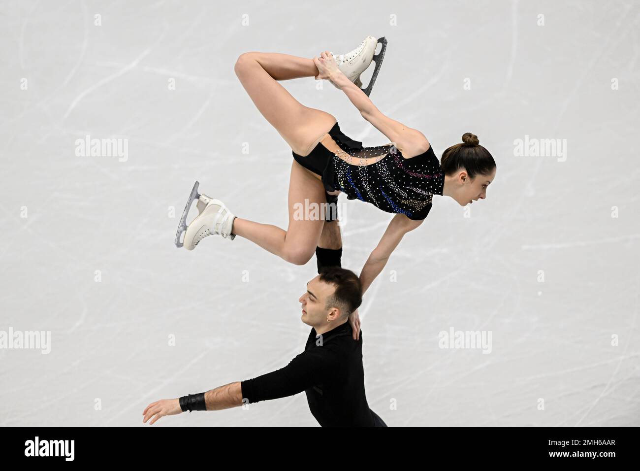 Federica SIMIOLI & Alessandro ZARBO (CZE), during Pairs Free Skating ...
