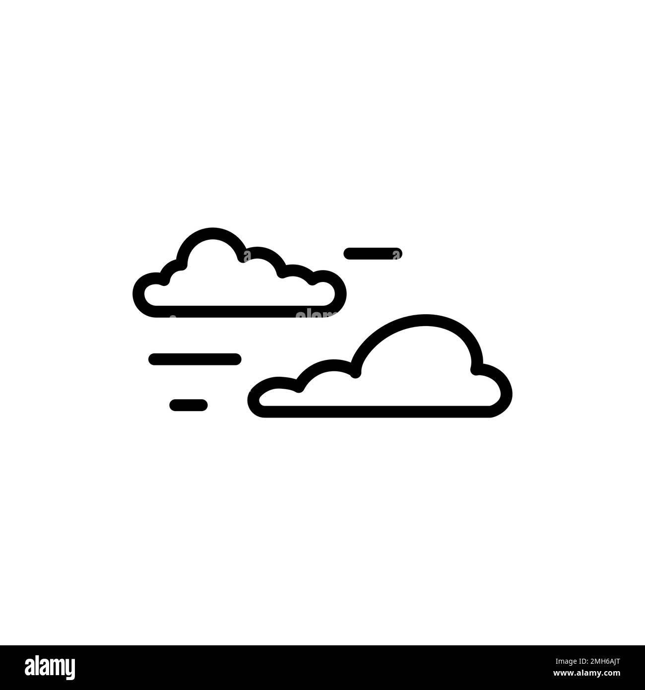 Cloud black line icon. Atmospheric phenomenon. Meteorology outline ...