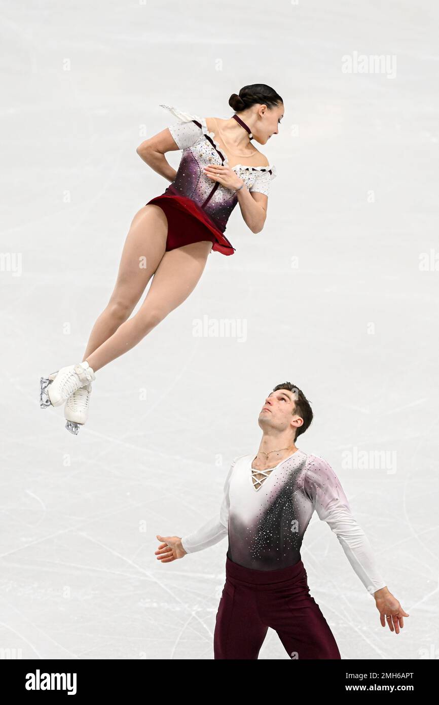 Lucrezia BECCARI & Matteo GUARISE (ITA), during Pairs Free Skating, at ...