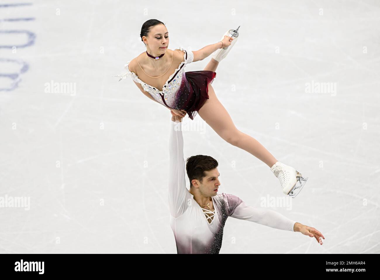 Lucrezia BECCARI & Matteo GUARISE (ITA), during Pairs Free Skating, at ...