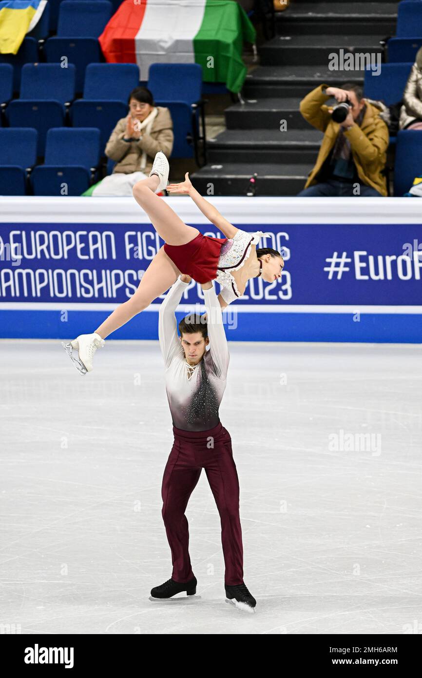 Lucrezia BECCARI & Matteo GUARISE (ITA), during Pairs Free Skating, at ...