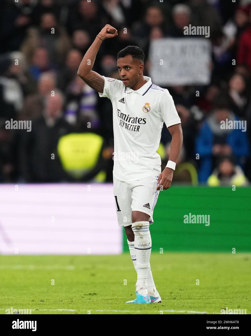 Madrid, Spain. 26th Jan, 2023. Rodrygo Goes of Real Madrid celebrates ...