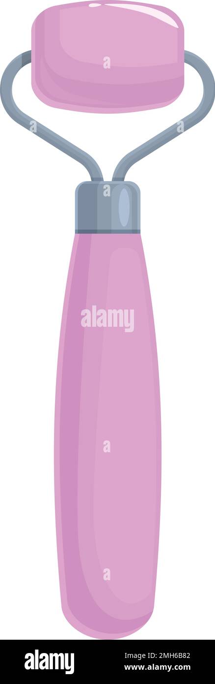 Rose facial roller icon cartoon vector. Face skin. Spa health Stock ...