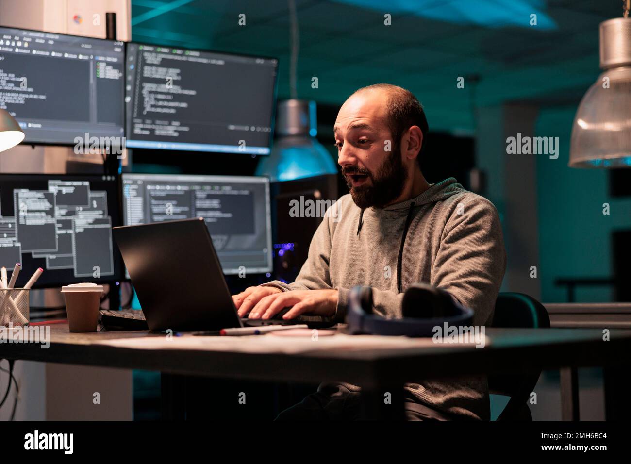 Database Admin Feeling Happy About Coding Victory Celebrating Development Achievement In Office 3893