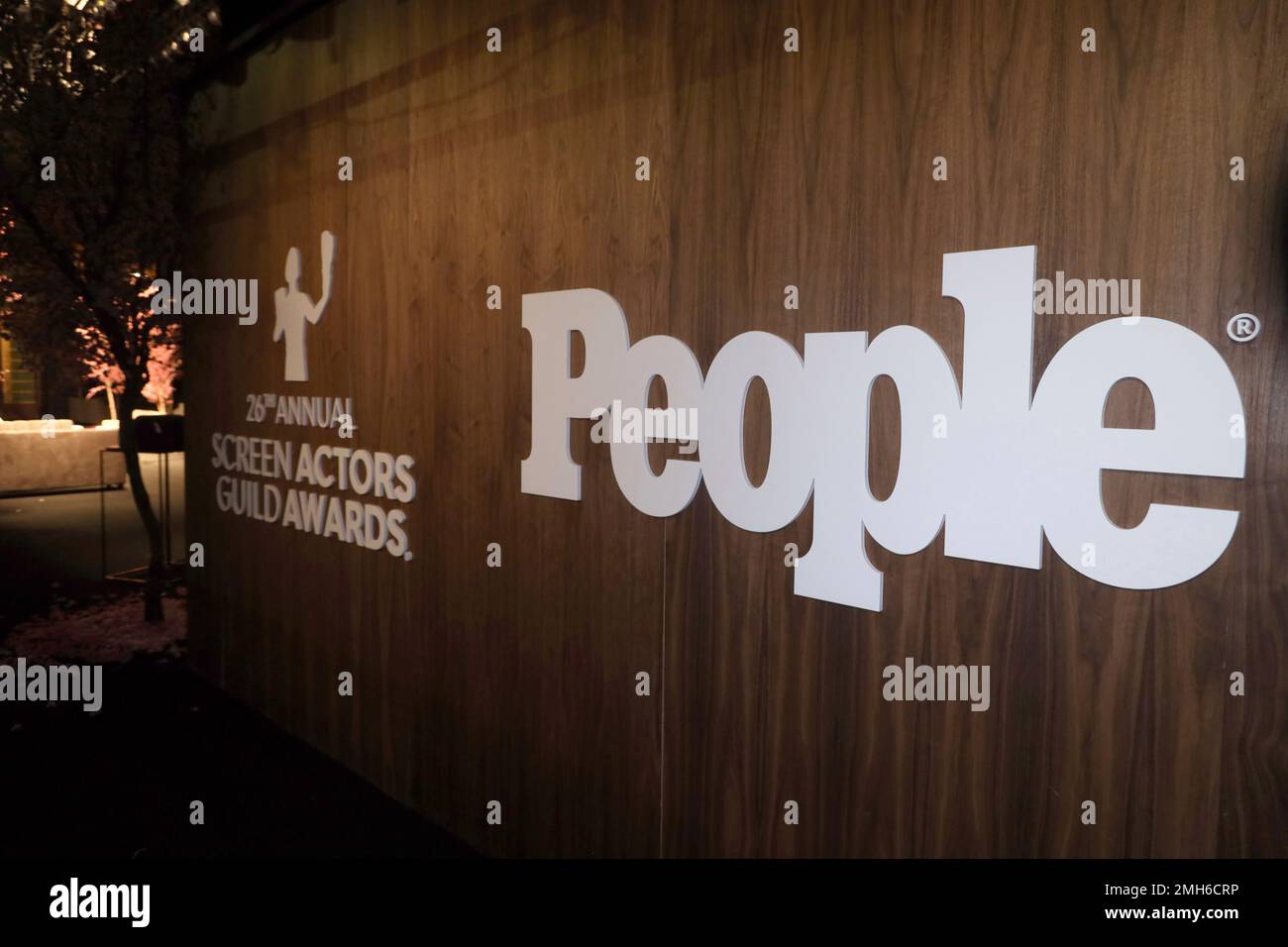 Screen Actors Guild Awards signage displayed at the entrance of the ...