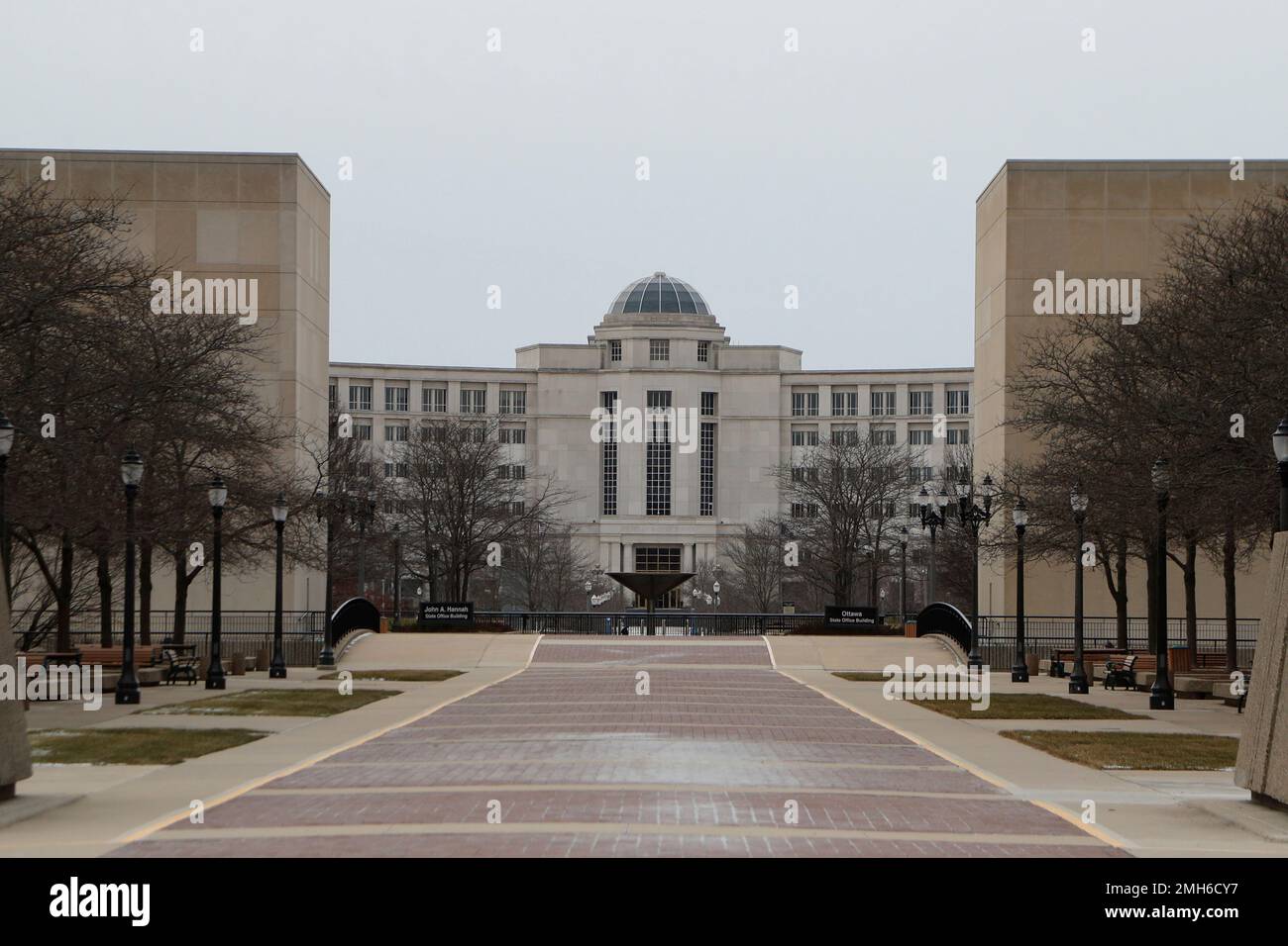 The Michigan Supreme Court's Hall of Justice is seen, Friday, Jan. 17 ...