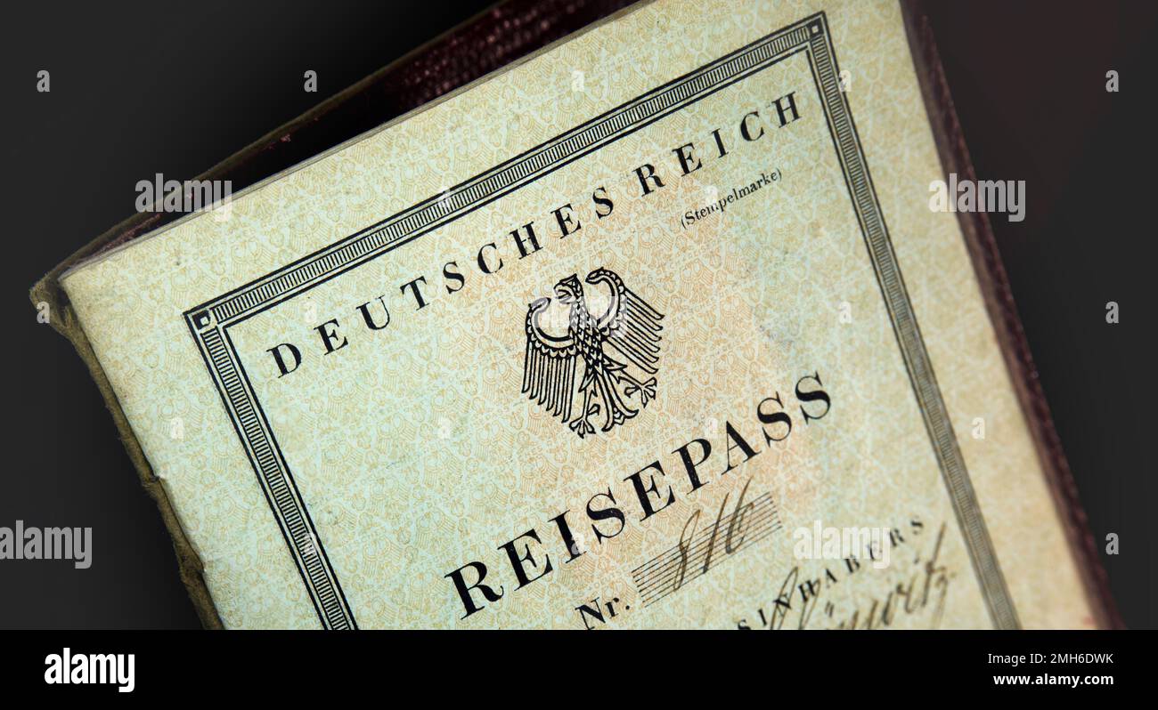 Historical German Passport, issued 1926 ("Deutsces Reich" German Reich ...