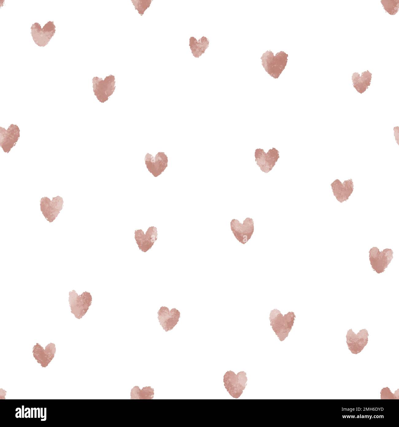 Watercolor seamless pattern. Pink watercolor hearts illustration ...