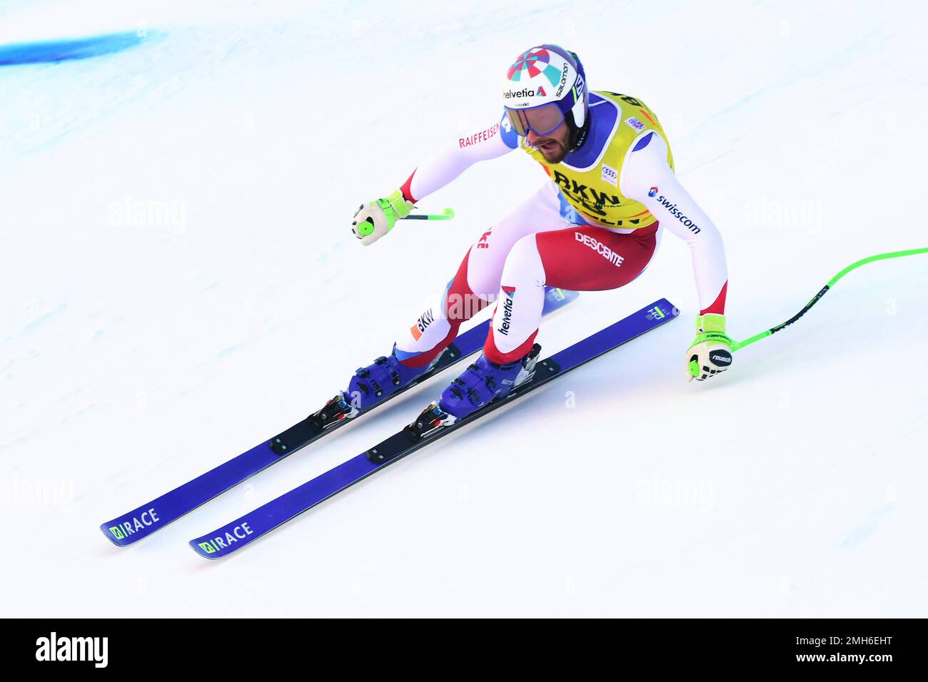 Switzerland's Luca Aerni competes during the first run of an alpine ski ...