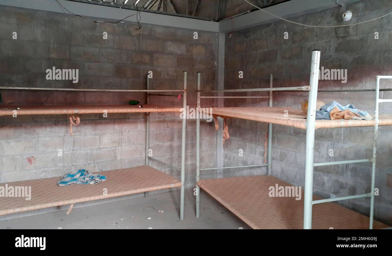 In this Thursday, Dec. 19, 2019 photo, bunk beds are seen inside a ...