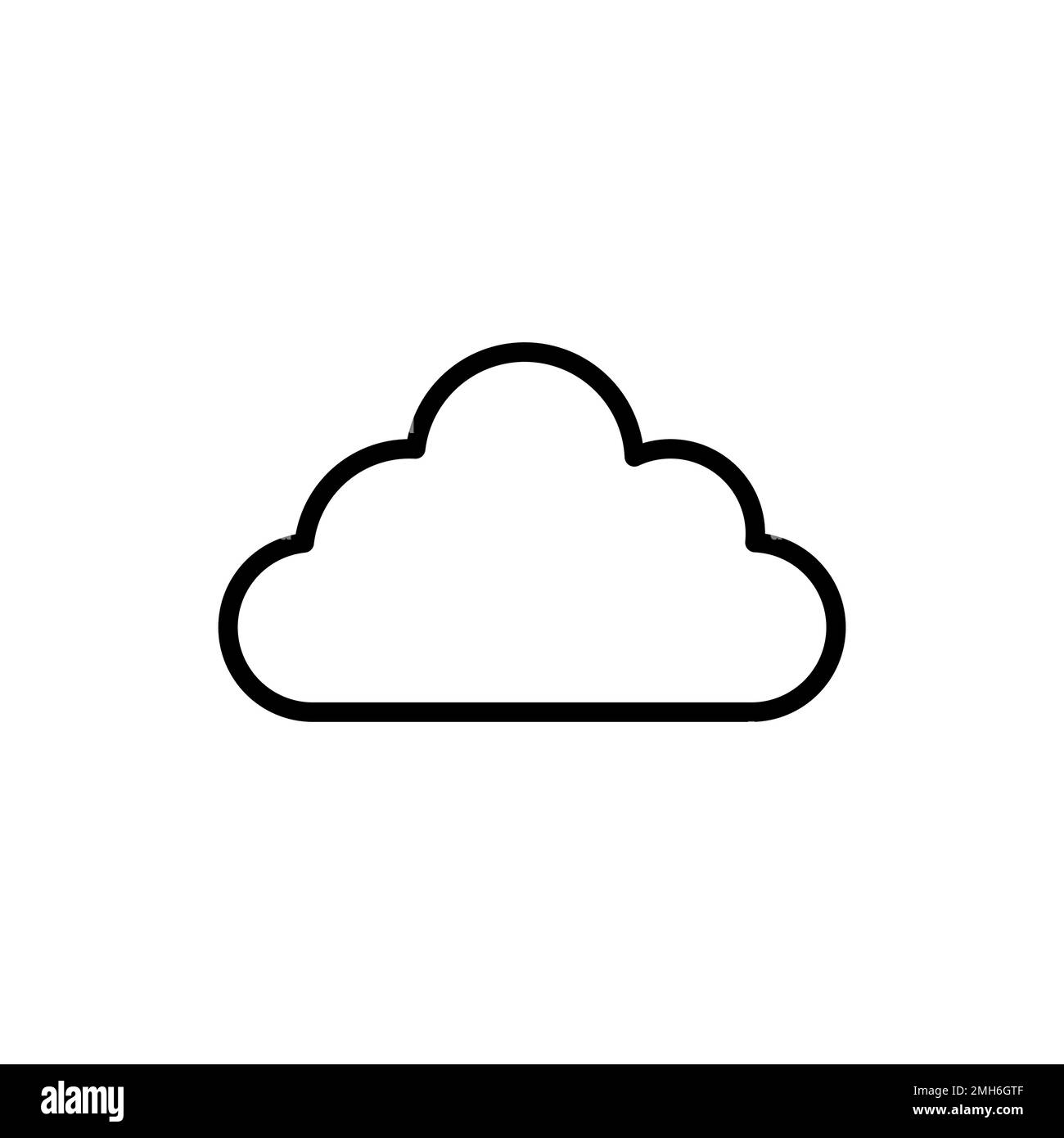 Cloud black line icon. Atmospheric phenomenon. Meteorology outline ...