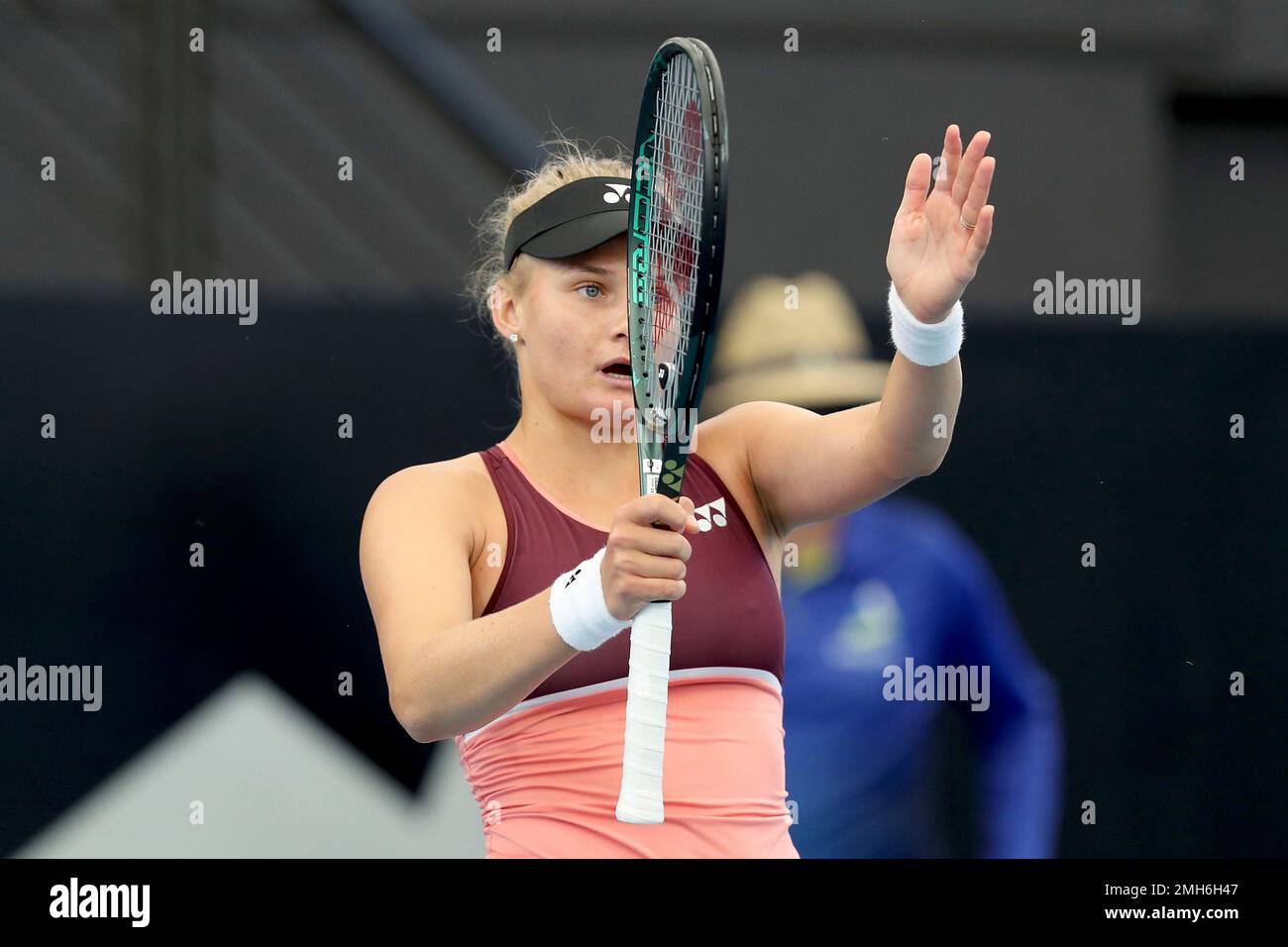 Ukrainian Dayana Yastremska reacts against Belarusian Aryna Sabalenka ...