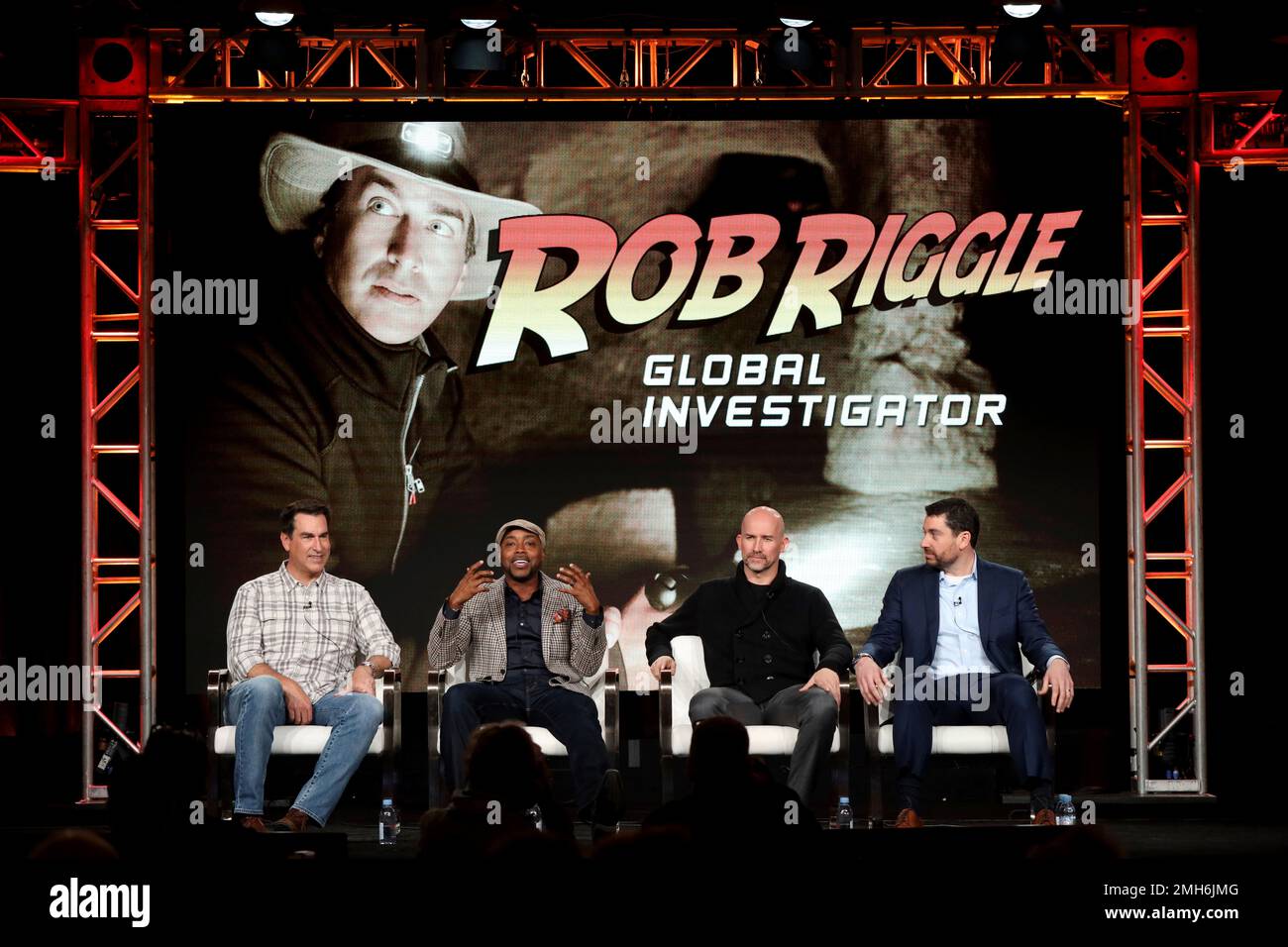 Rob Riggle, from left, Will Packer, Kelly Smith and Matthew Kelly speak ...