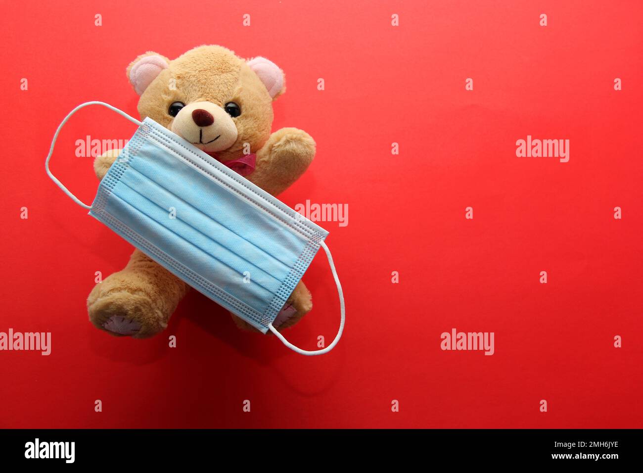 Valentine's Day in pendemic for covid-19, teddy bear, box of chocolates ...