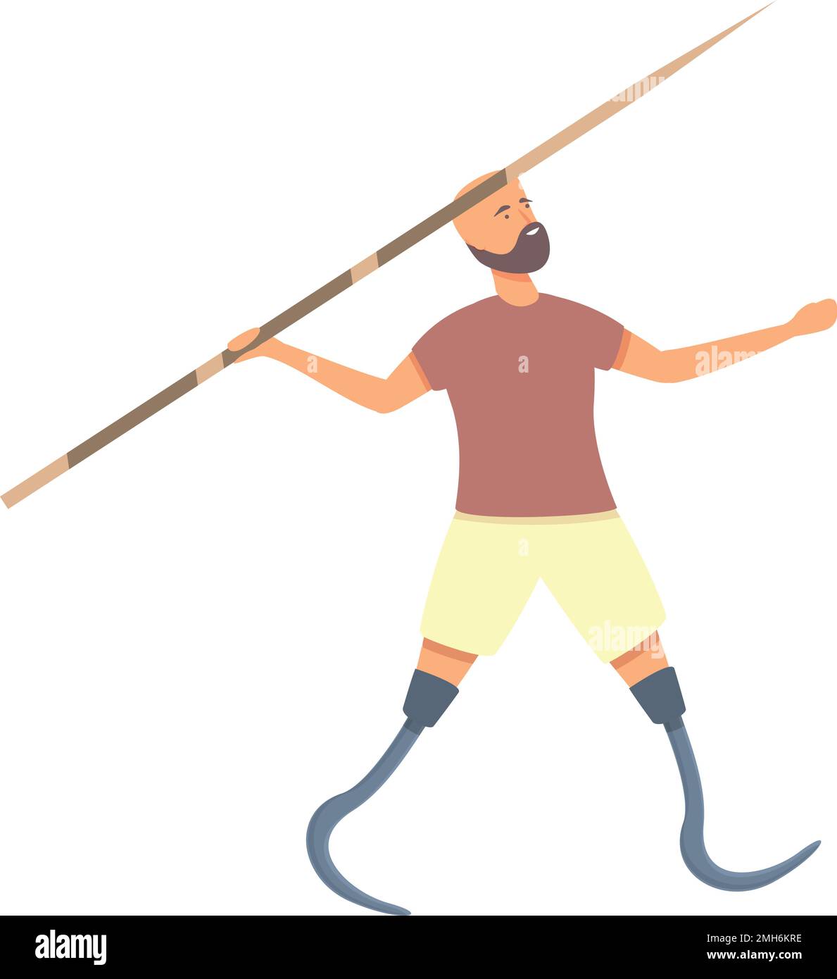 Disabled sport icon cartoon vector. Physical disability. Character ...