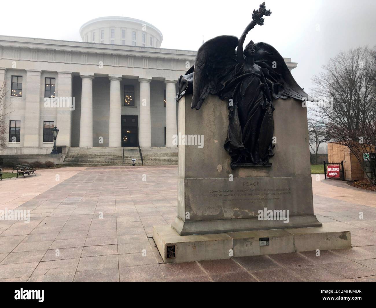 "Peace," a statue on the grounds of the Ohio Statehouse that ...
