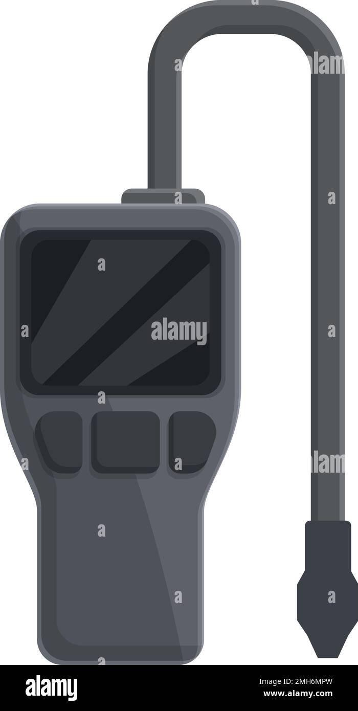 Digital gas detector icon cartoon vector. Leak monitor. Test pipe Stock ...