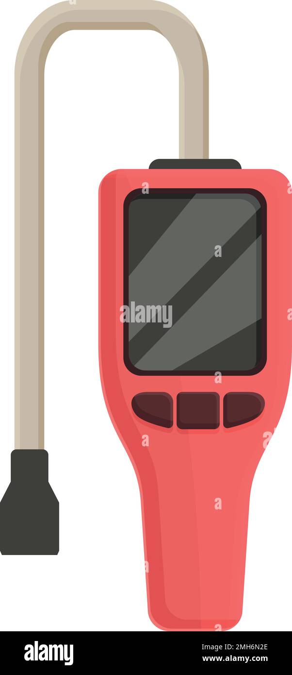 Check gas detector icon cartoon vector. Device monitor. Test natural ...