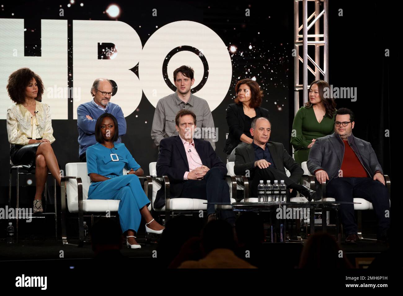 Lenora Crichlow, from left, Nikki Amuka-Bird, Ethan Phillips, Hugh Laurie, Zach Woods, Armando ...