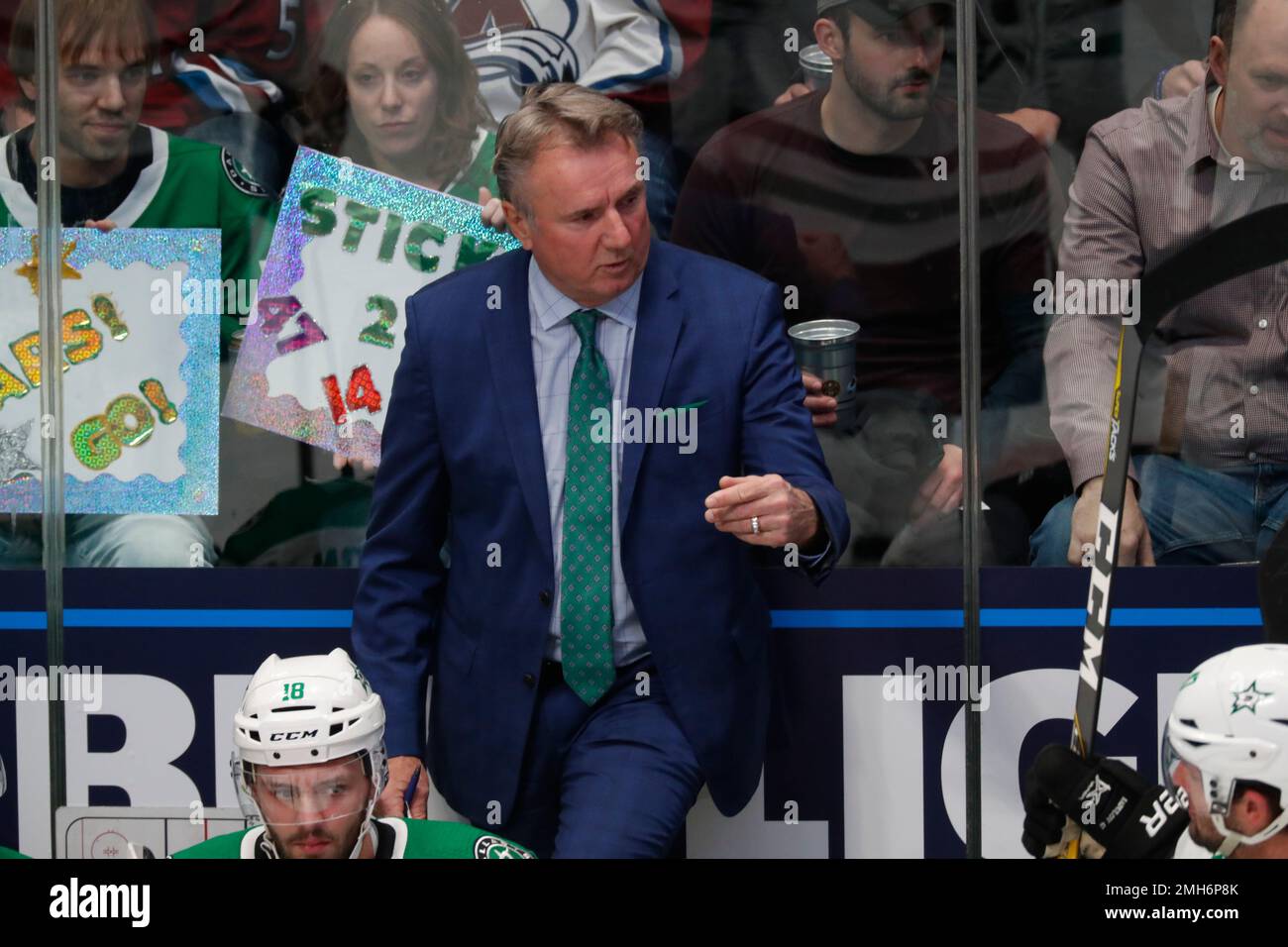 Dallas Stars interim head coach Rick Bowness in the first period of an ...
