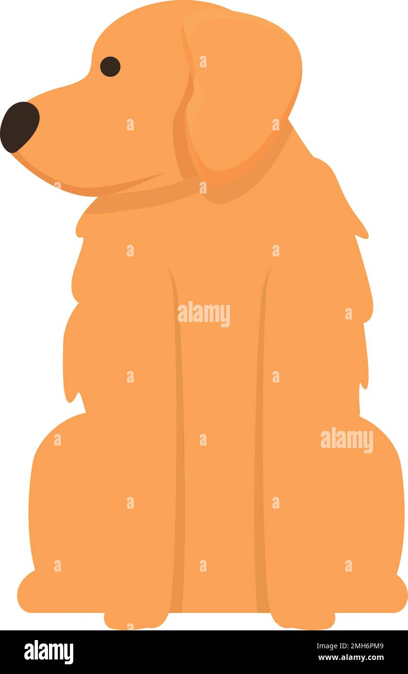 Golden retriever icon cartoon vector. Puppy dog. Labrador head Stock ...