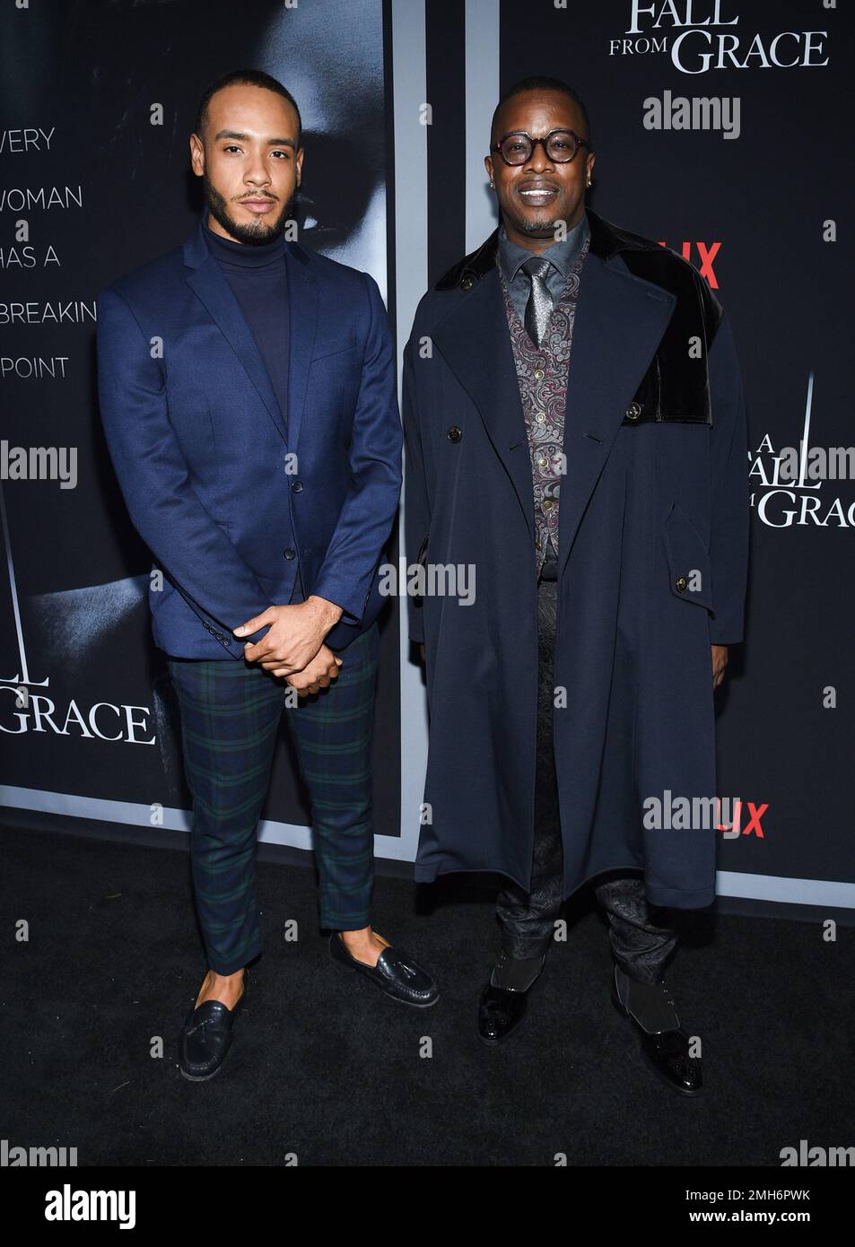 Terrance Patton-Hill, left, and Mark E. Swinton attend the premiere of ...