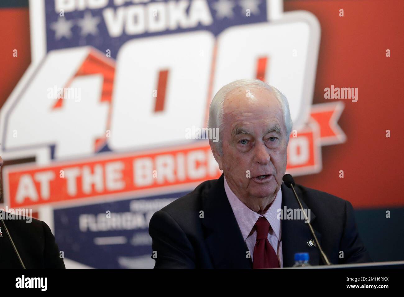 Indianapolis Motor Speedway owner Roger Penske speaks during a news ...