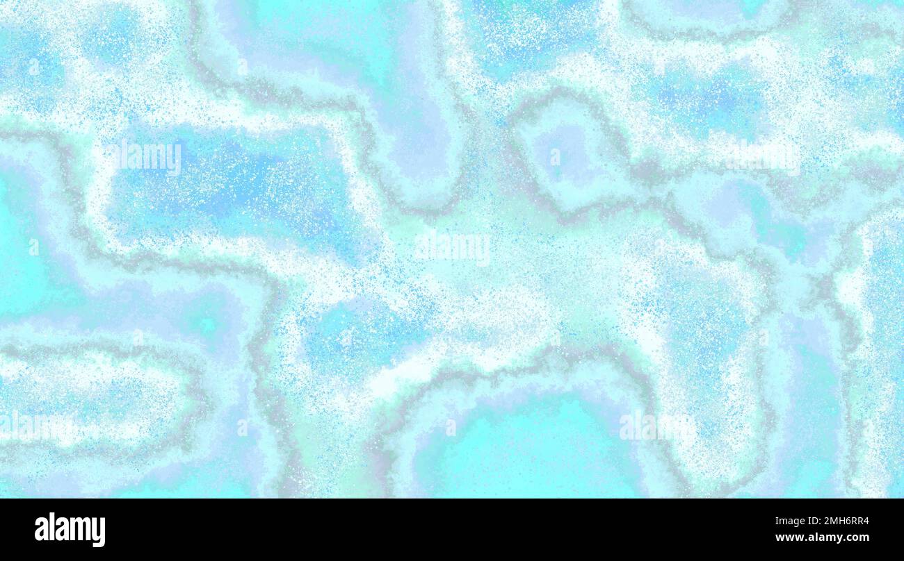 abstract digital drawing with oval spots in blue color blurred ...
