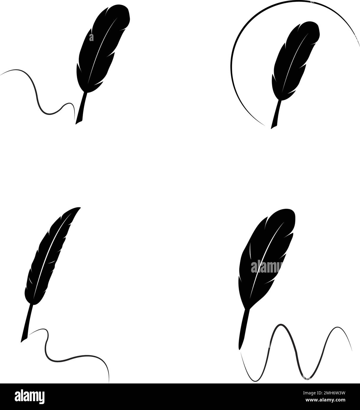 Feather pen logo vector template Stock Vector Image & Art - Alamy