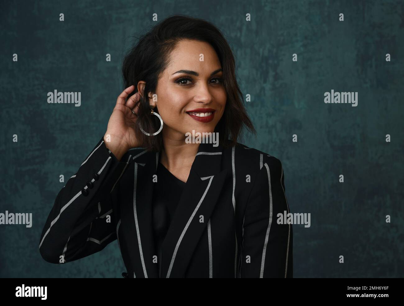 Monica Raymund, star of the Starz Network series "Hightown," poses for ...