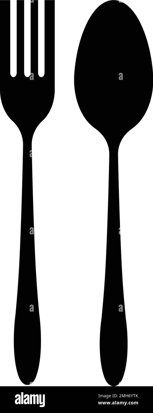 spoon and fork logo illustration design Stock Vector Image & Art - Alamy