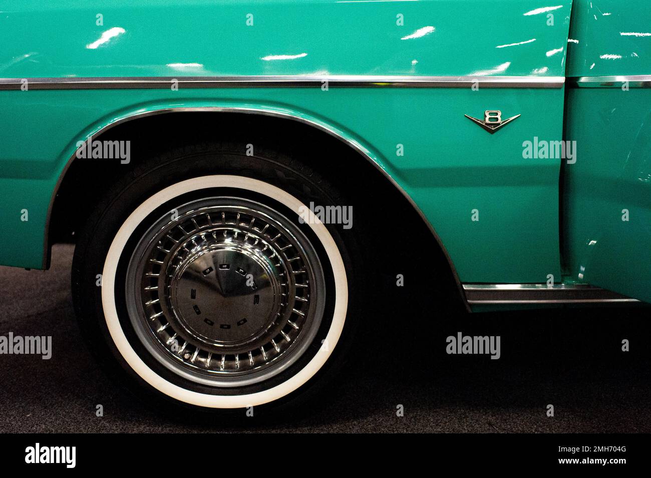 Classic cars seen during the MCM Car Show in Bogota, Colombia, the ...