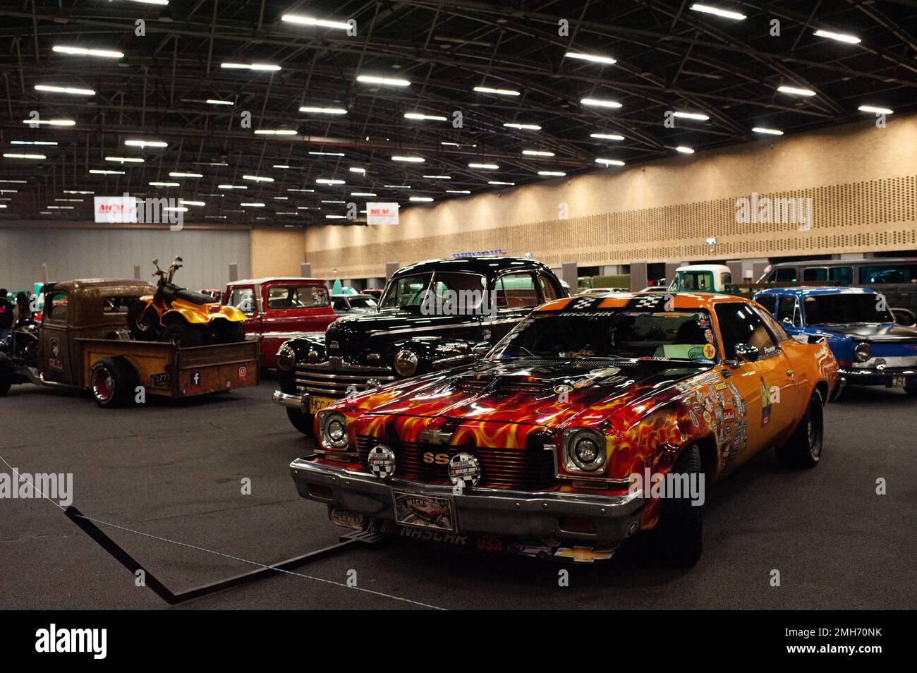 Classic cars seen during the MCM Car Show in Bogota, Colombia, the ...