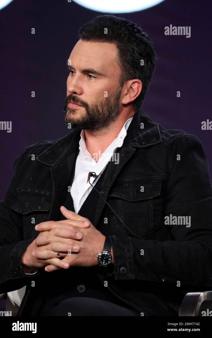 Juan Pablo Raba speaks at the "Coyote" panel during the Paramount ...