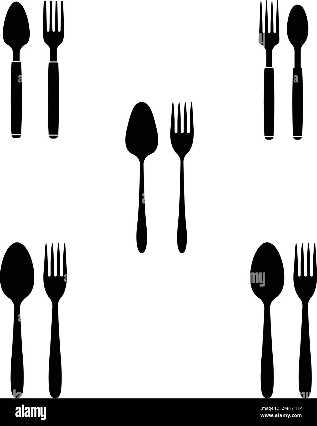 Classic cutlery illustration Stock Vector Images - Alamy