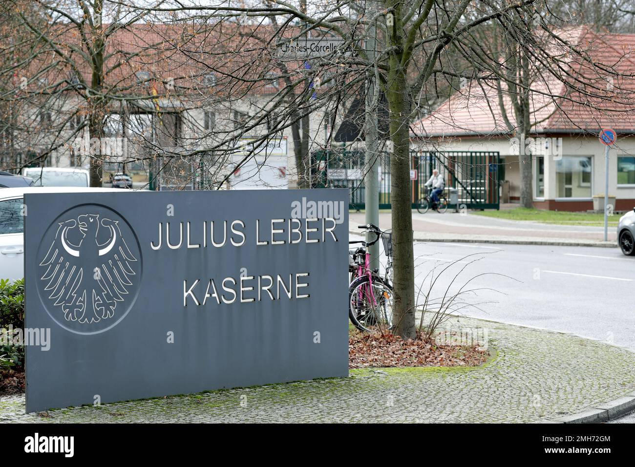 In this Tuesday, Jan. 14, 2020 photo the main gate of the 'Julius-Leber ...