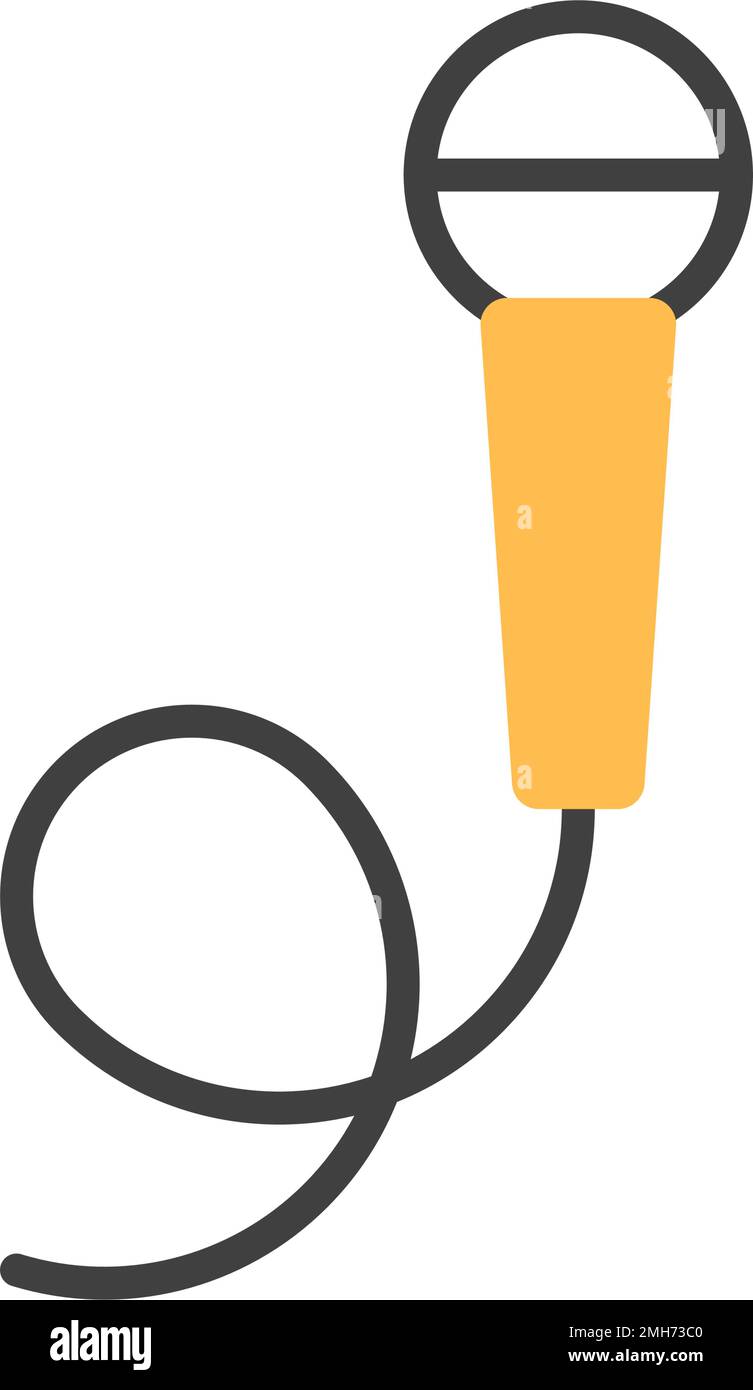 Abstract microphone line sign isolated on white Stock Vector Image ...