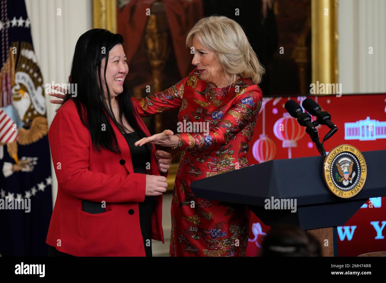 First lady Jill Biden introduces Elaine Tso, CEO of Asian Services in ...