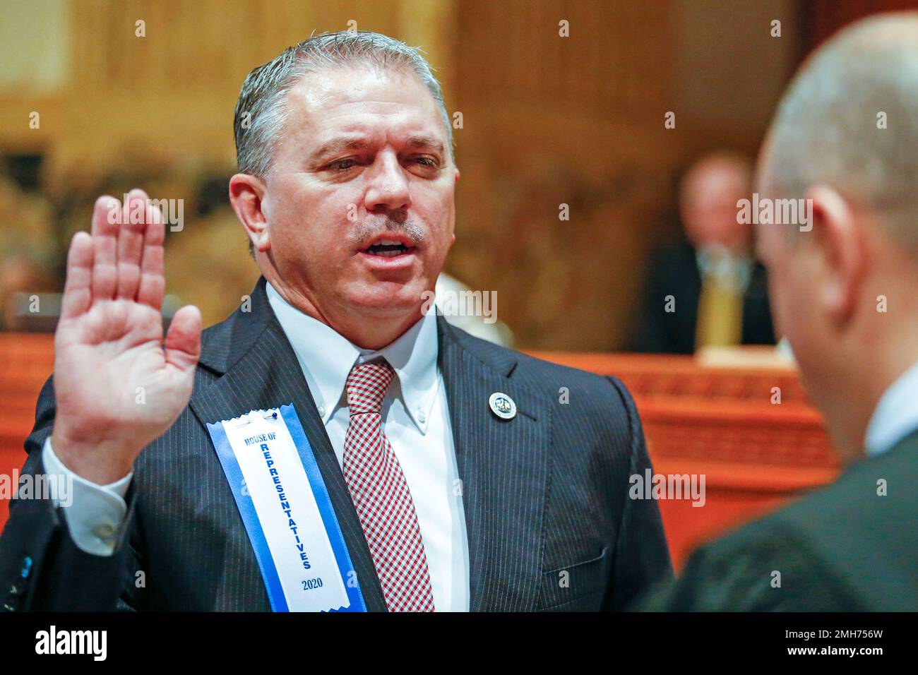 Newly elected House Speaker Clay Schexnayder, R-Gonzales, is sworn into ...