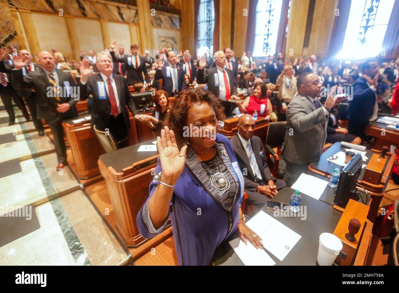 Barbara West Carpenter, D- Baton Rouge, and other members of the ...