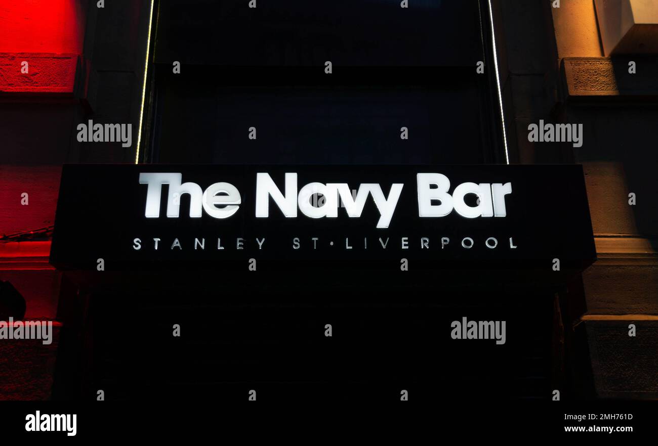 The Navy Bar in Liverpool Stock Photo - Alamy