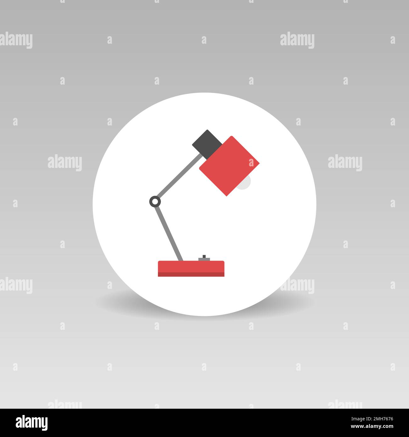 Round Red lamp vector icon interior design Stock Vector Image & Art - Alamy