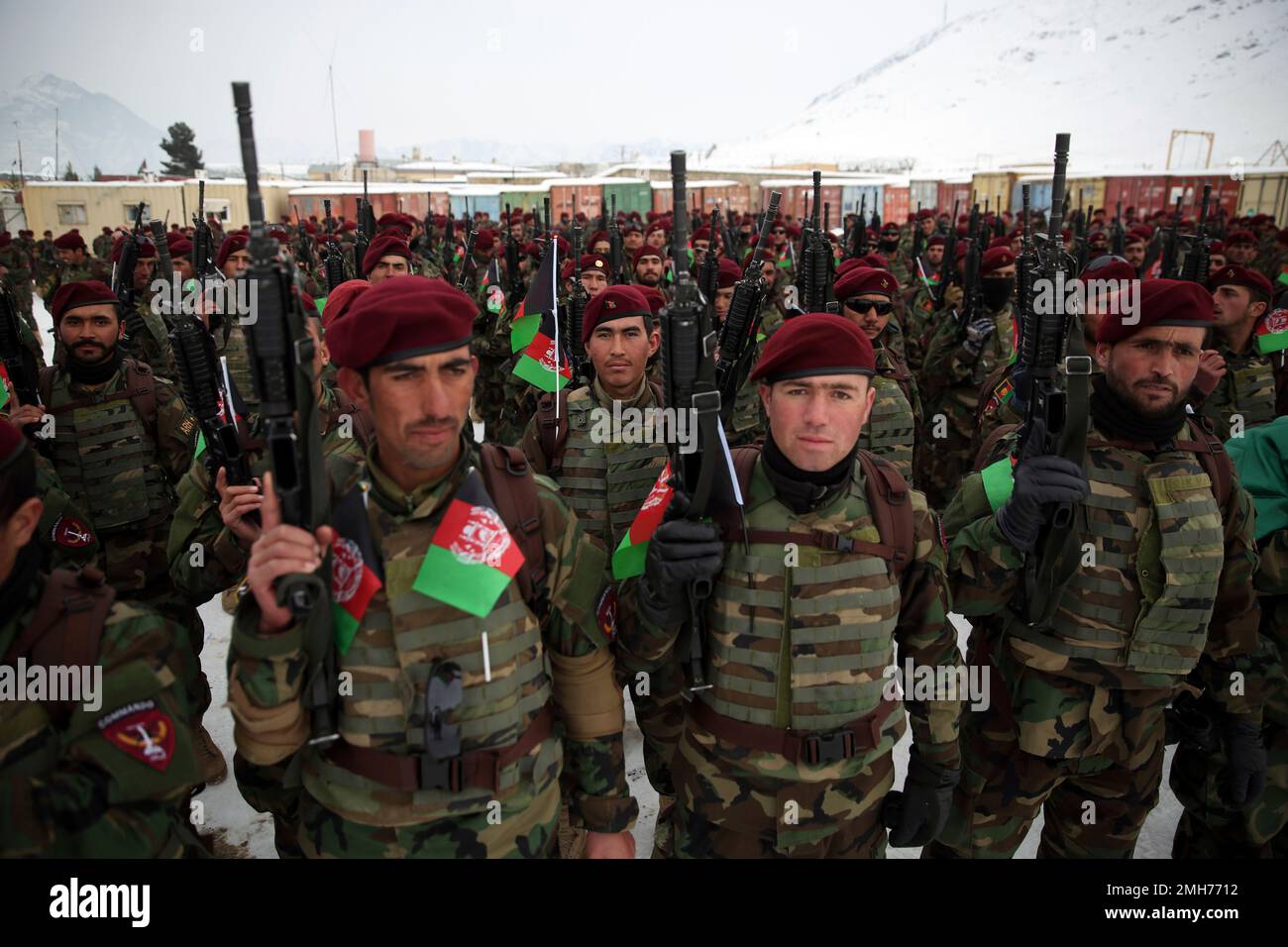 Afghan Army commandos attend their graduation ceremony after a 3 1/2 ...