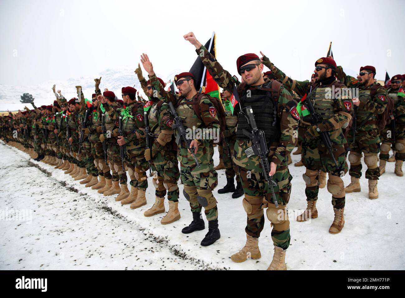 Afghan Army commandos attend their graduation ceremony after a 3 1/2 ...