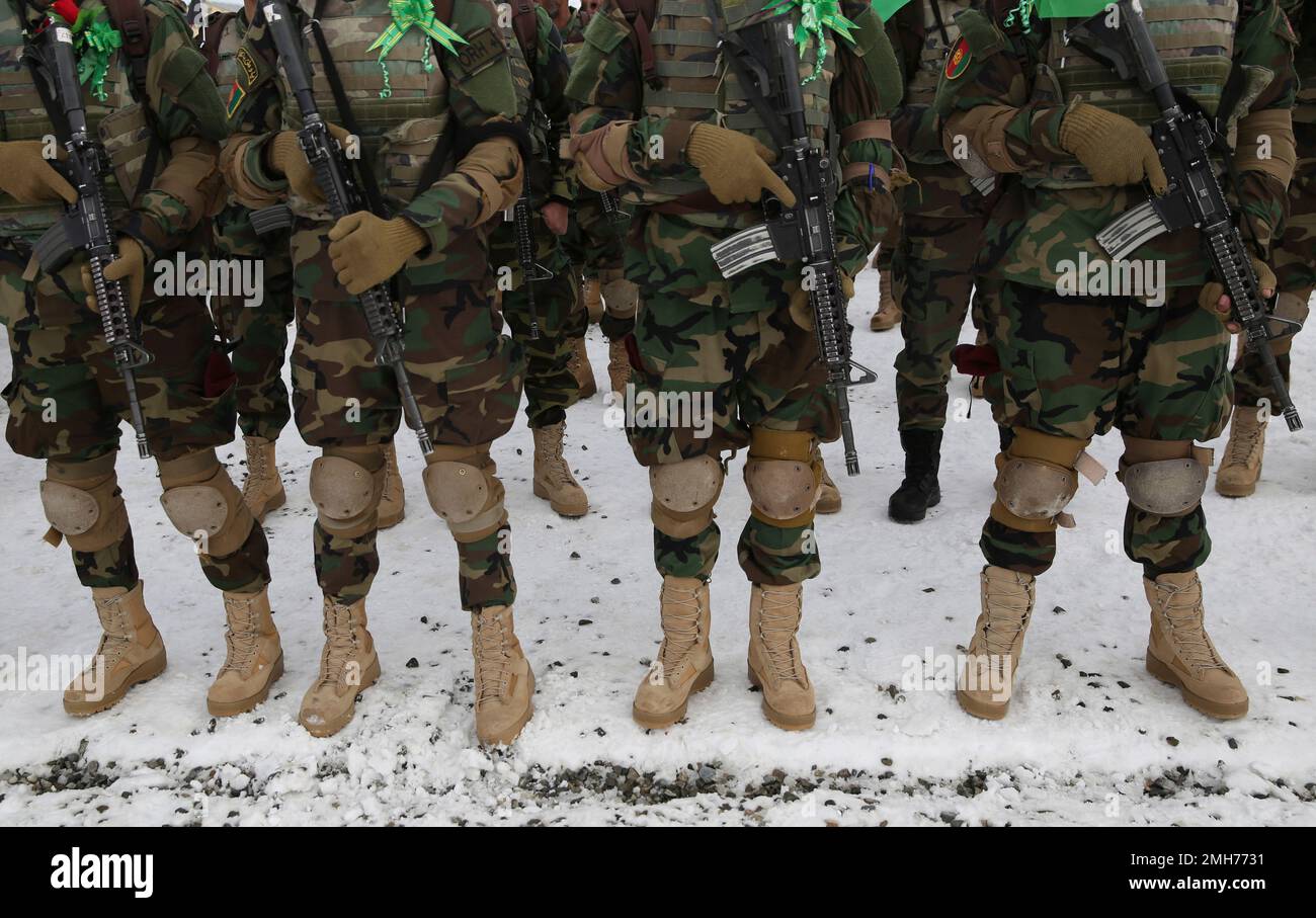 Afghan Army commandos attend their graduation ceremony after a 3 1/2 ...