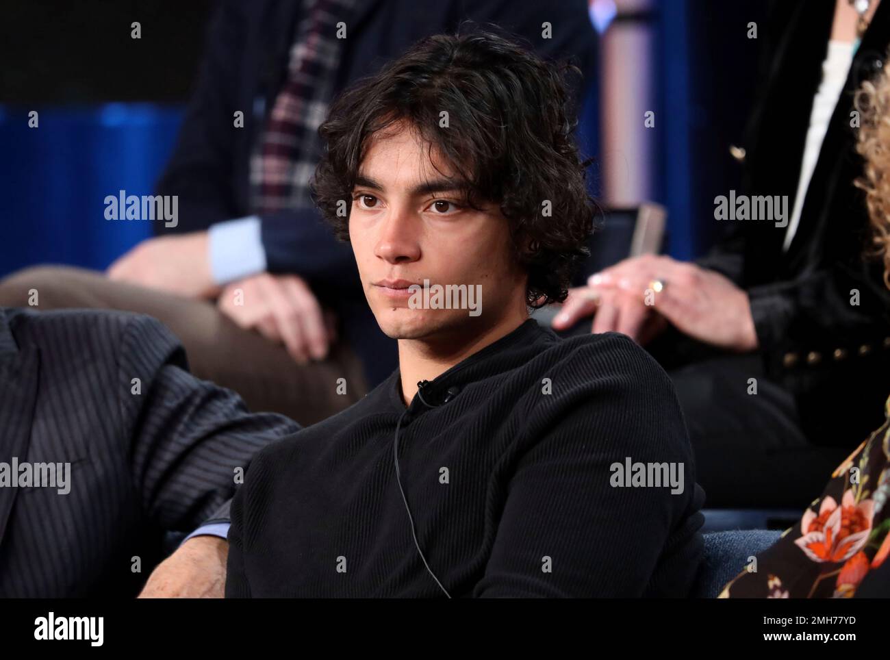 Evan Evagora speaks at the "Star Trek: Picard" panel during the CBS TCA ...