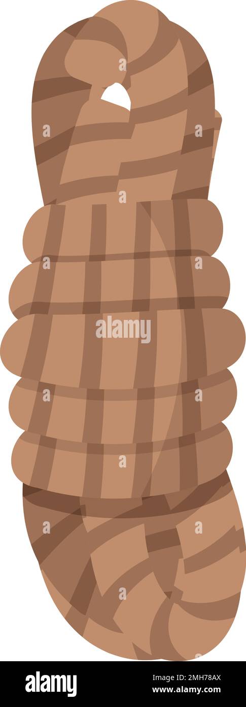 Rope element icon cartoon vector. Natural knot. Decoration sea Stock ...